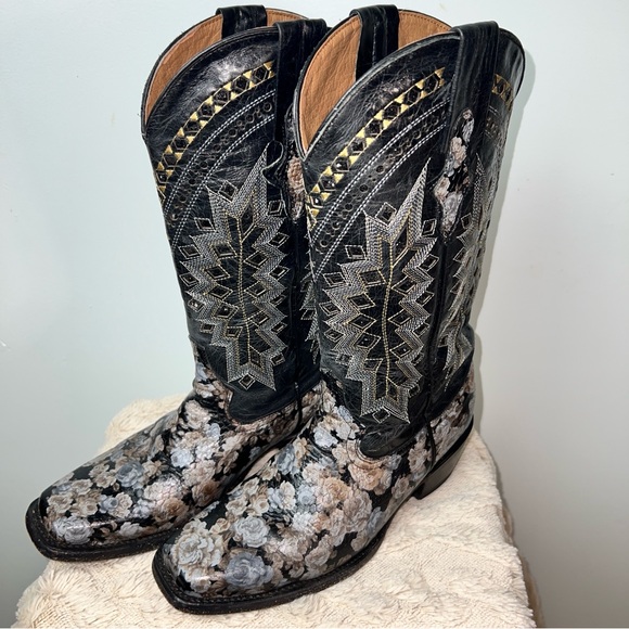 Ferrini | Shoes | Ferrini Womens Floral Embroidered Cowboy Boots Size 7 ...